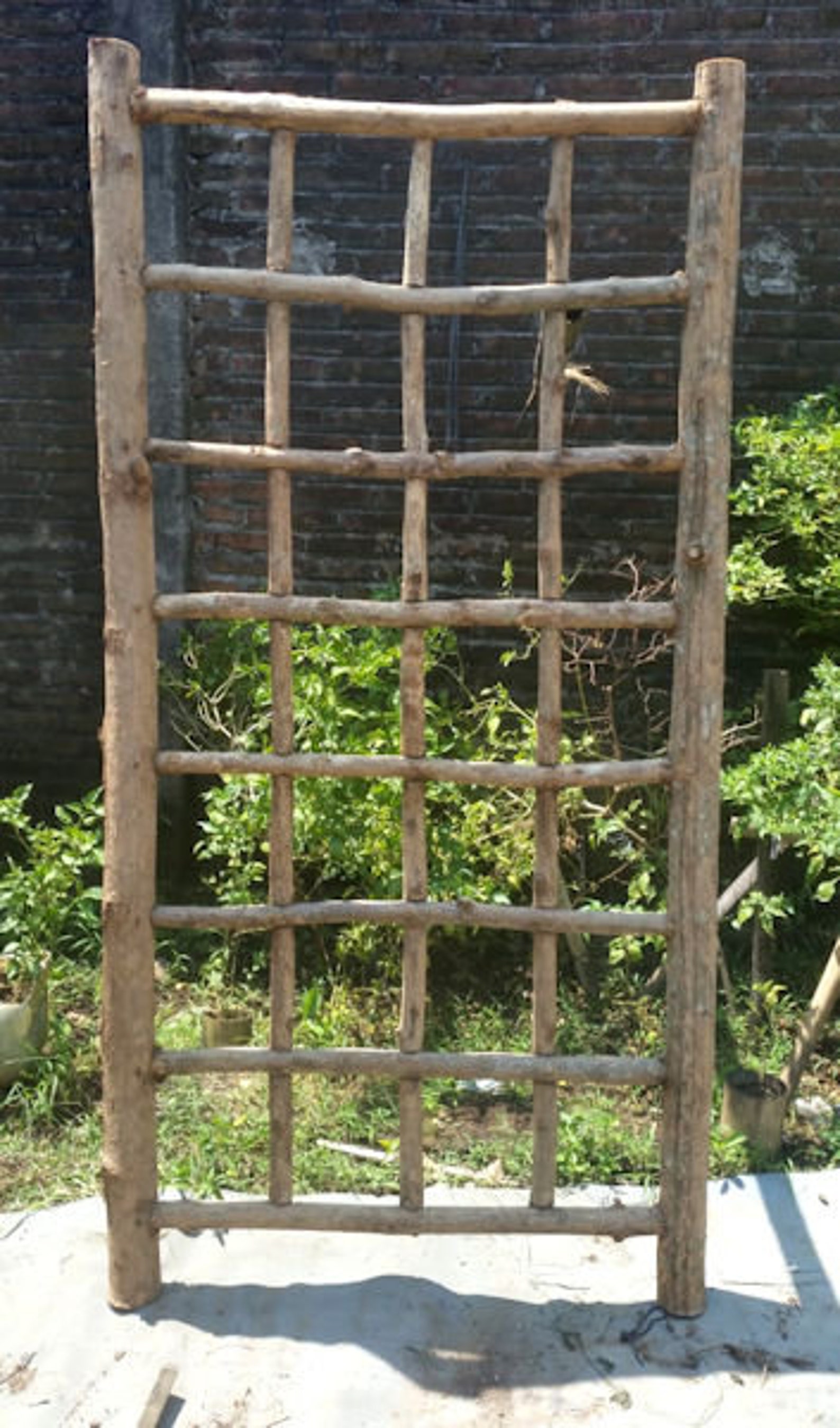 Teak Timber Log Trellis Panel - Etsy