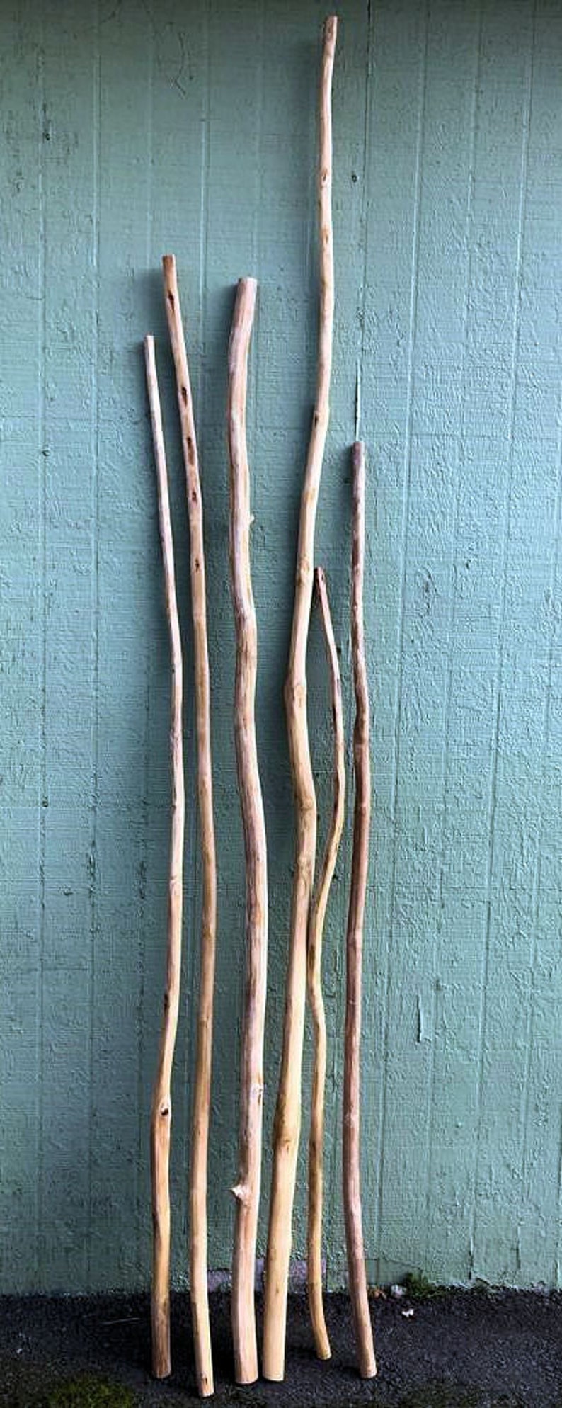 Debarked Driftwood Style Teak Log Pole - Etsy