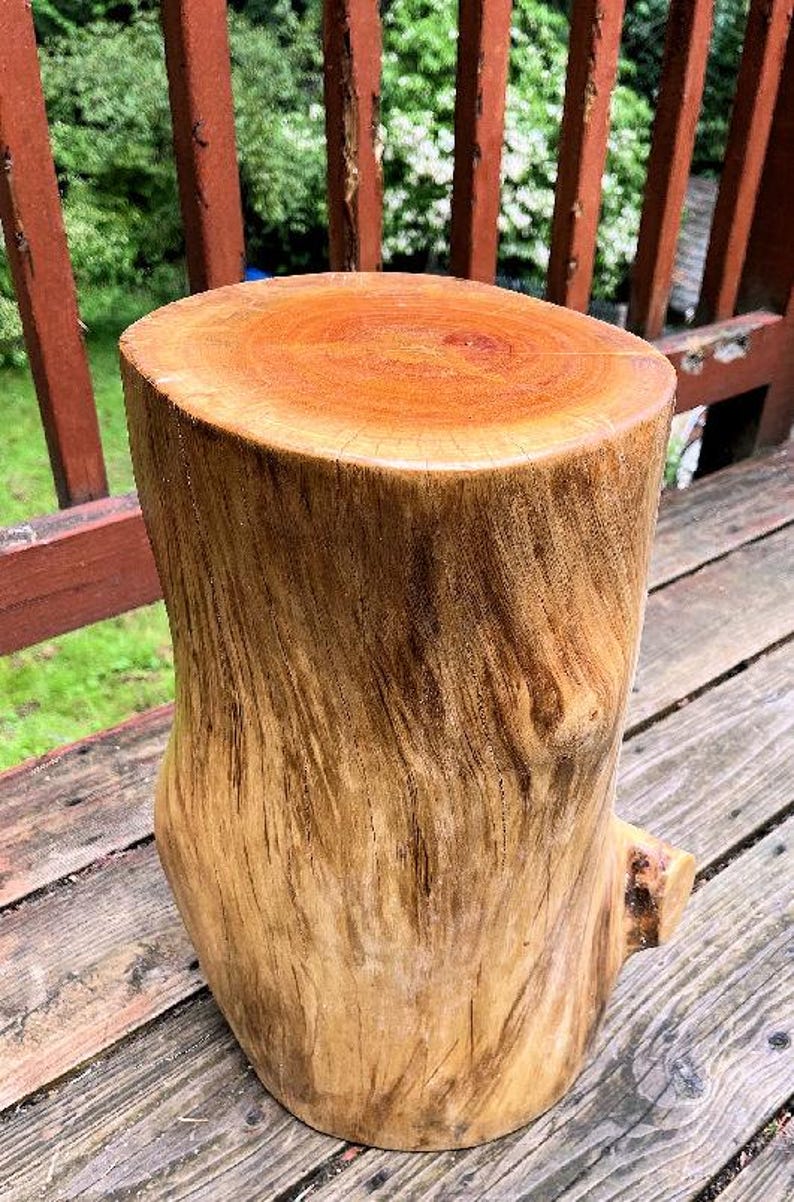 Monkey Pod Log Wood Stump Stool and Side Table - Etsy