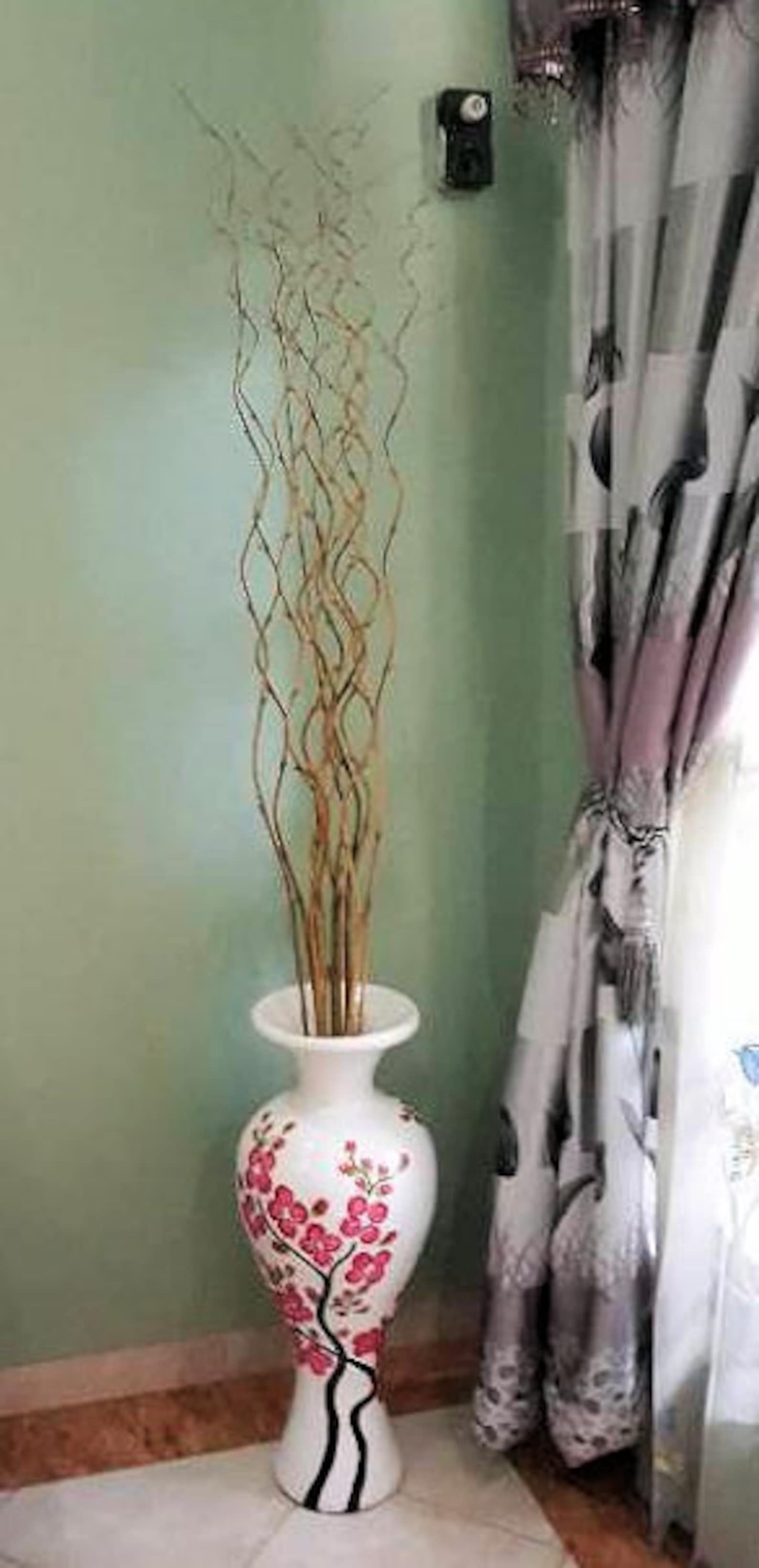 Curly Bamboo Stakes, Black and Natural Yellow, 72" - 78"h X 3/8 ...