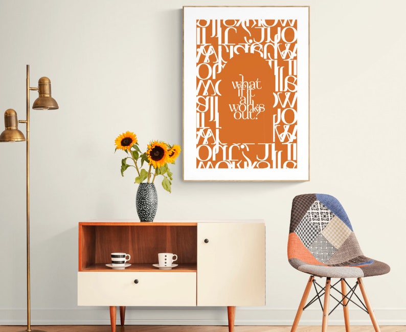 What If It All Works Out Poster Wall Art Print Retro Art - Etsy