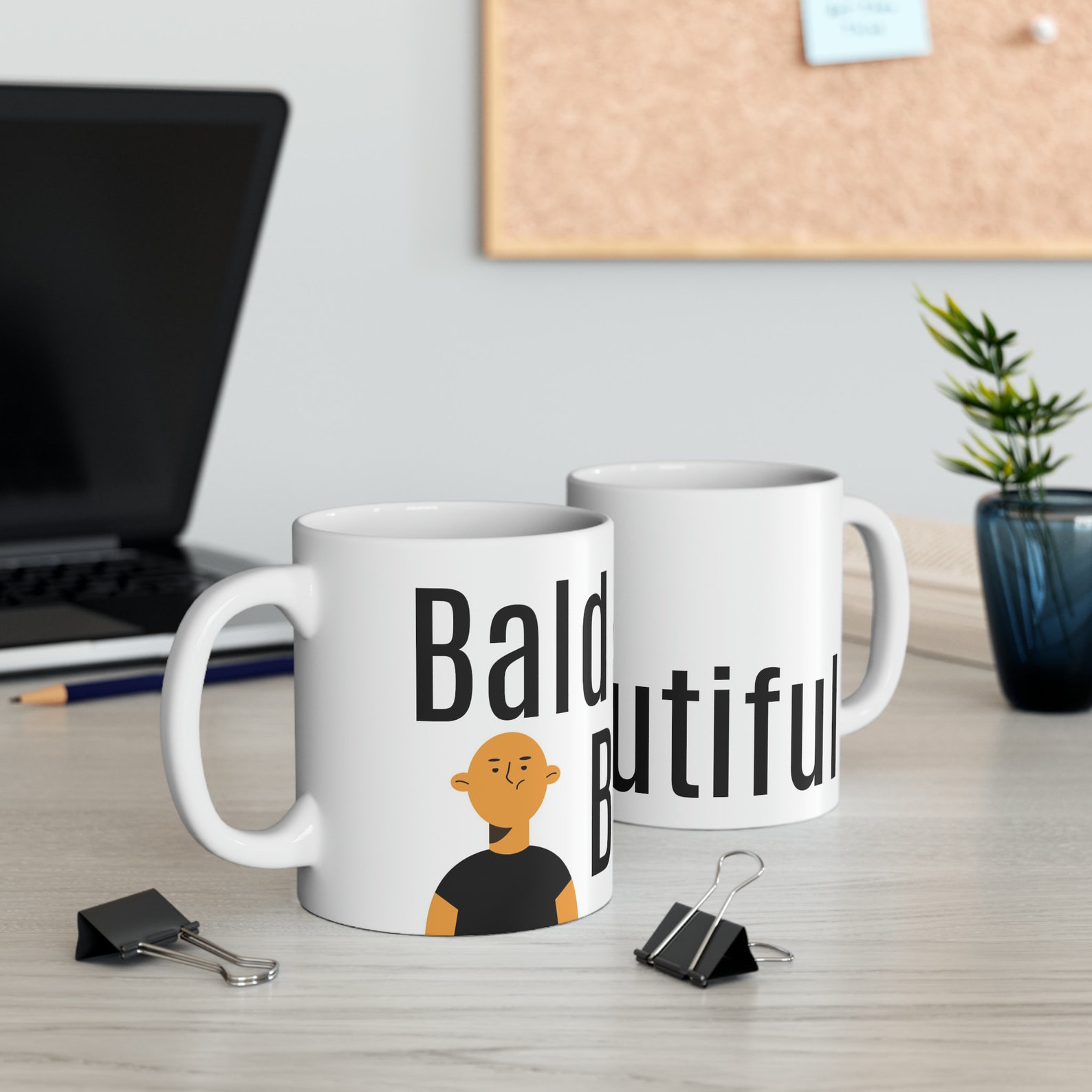 Bald is Beautiful Coffee Mug. Funny Coffee Mug for Men, Bald Gift Mug ...
