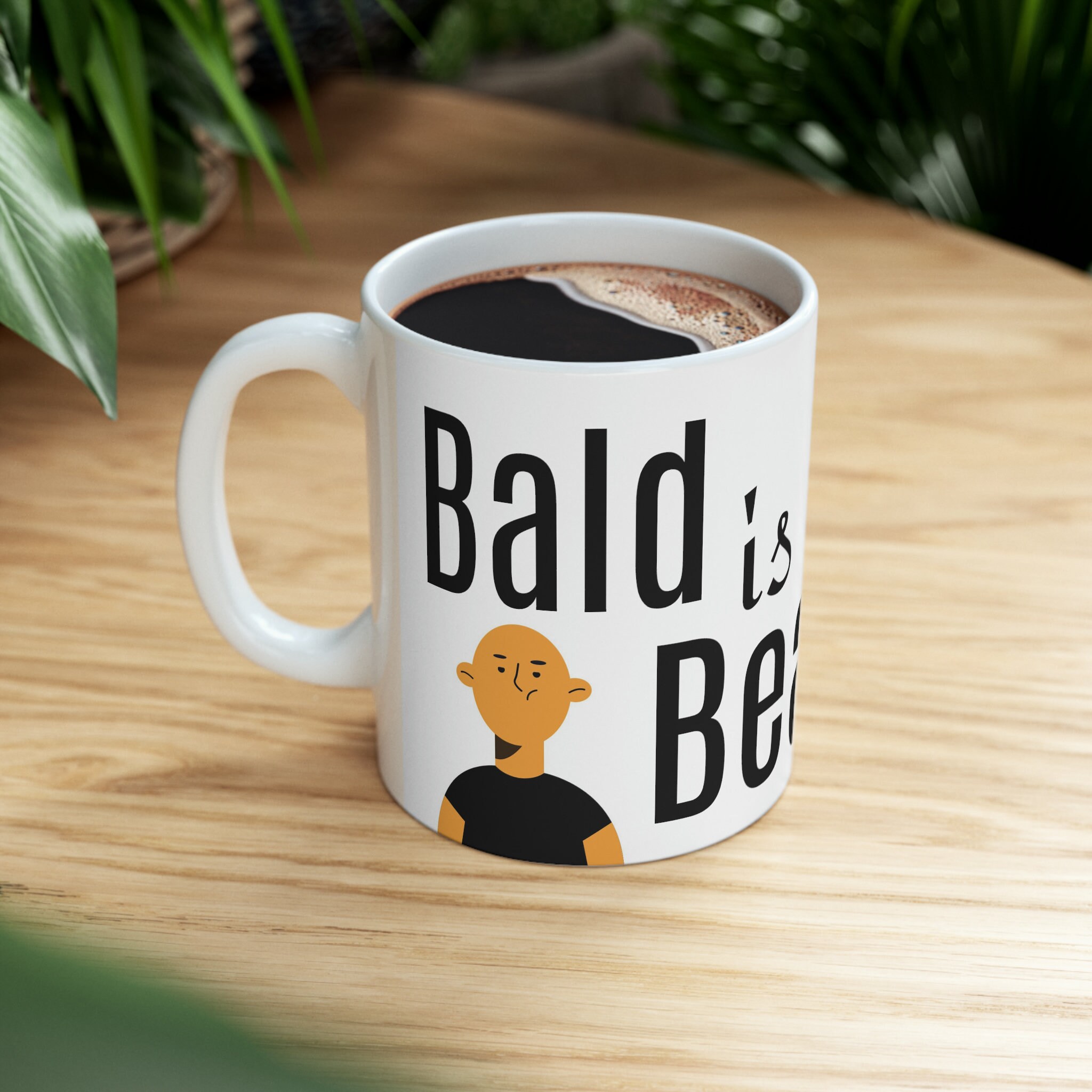 Bald is Beautiful Coffee Mug. Funny Coffee Mug for Men, Bald Gift Mug ...