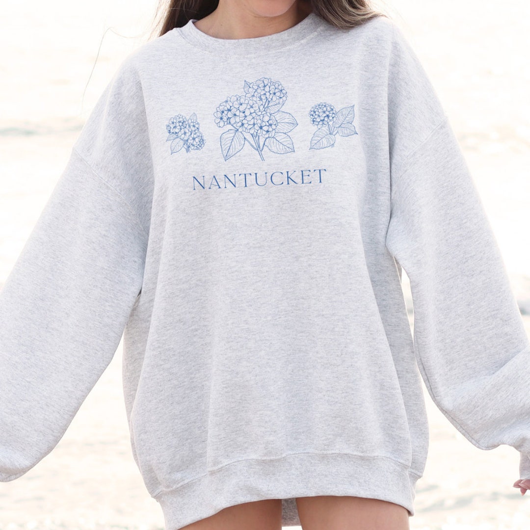 Nantucket Sweatshirt Hydrangeas Sweatshirt Coastal Granddaughter ...