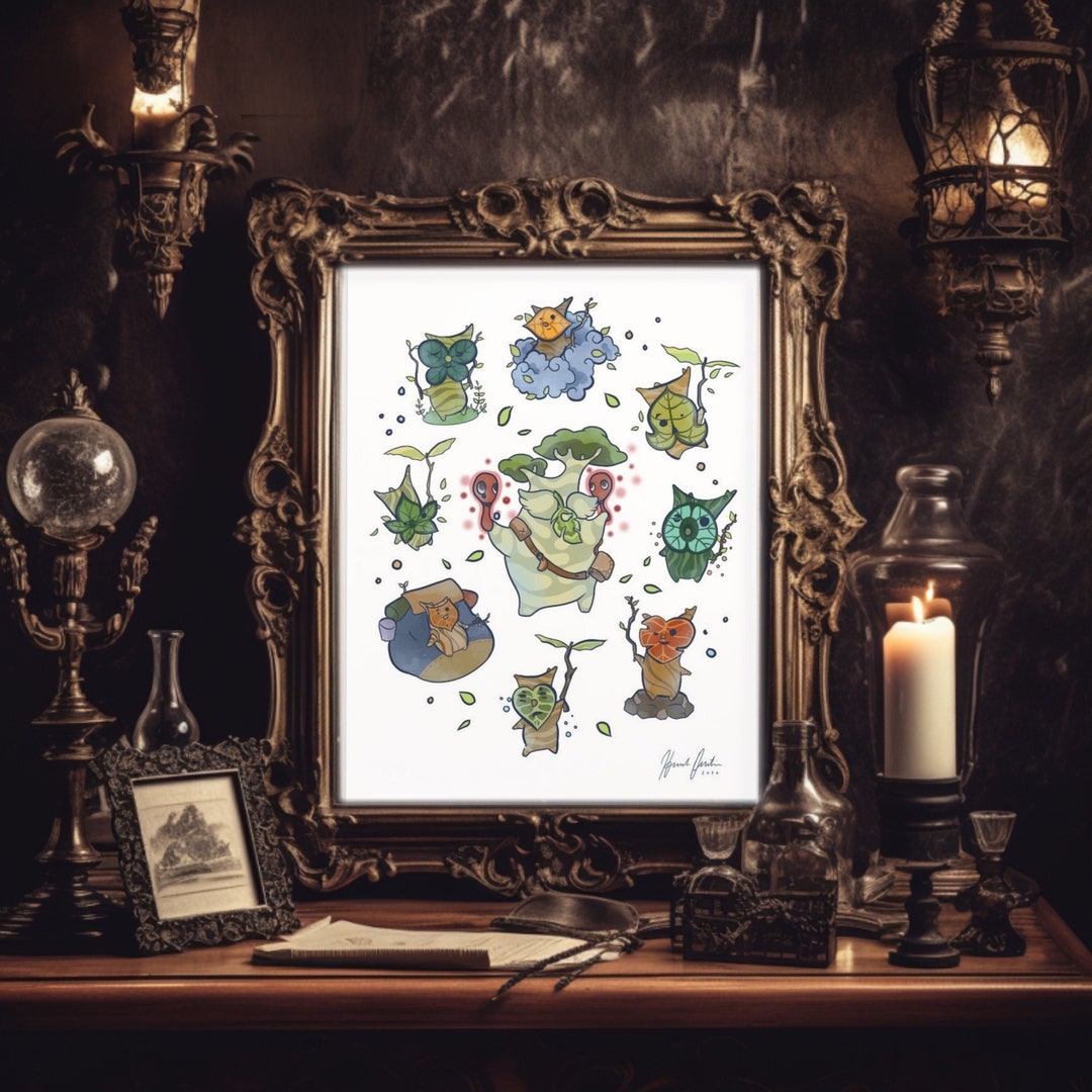 Yahaha Zelda Botw / Totk Inspired Hestu & Korok Friends Premium Matte ...