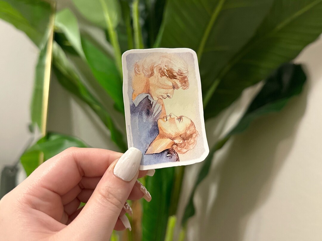 Star Wars Inspired Han & Leia Romantic Hand Painted Watercolor Sticker ...