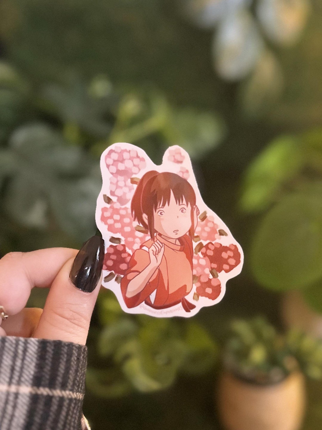 Studio Ghibli Inspired Sen / Chihiro Floral Sticker | Spirited Away ...