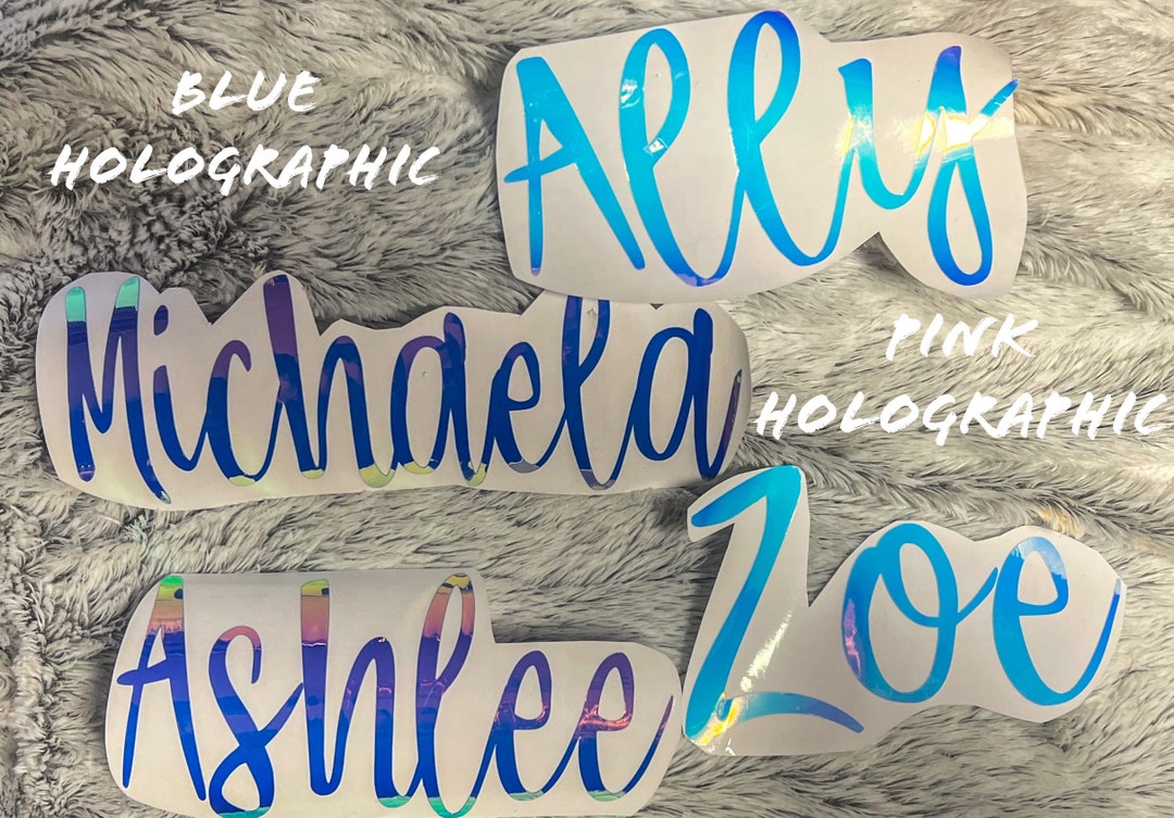 Personalized Name Holographic Vinyl Decal - Etsy