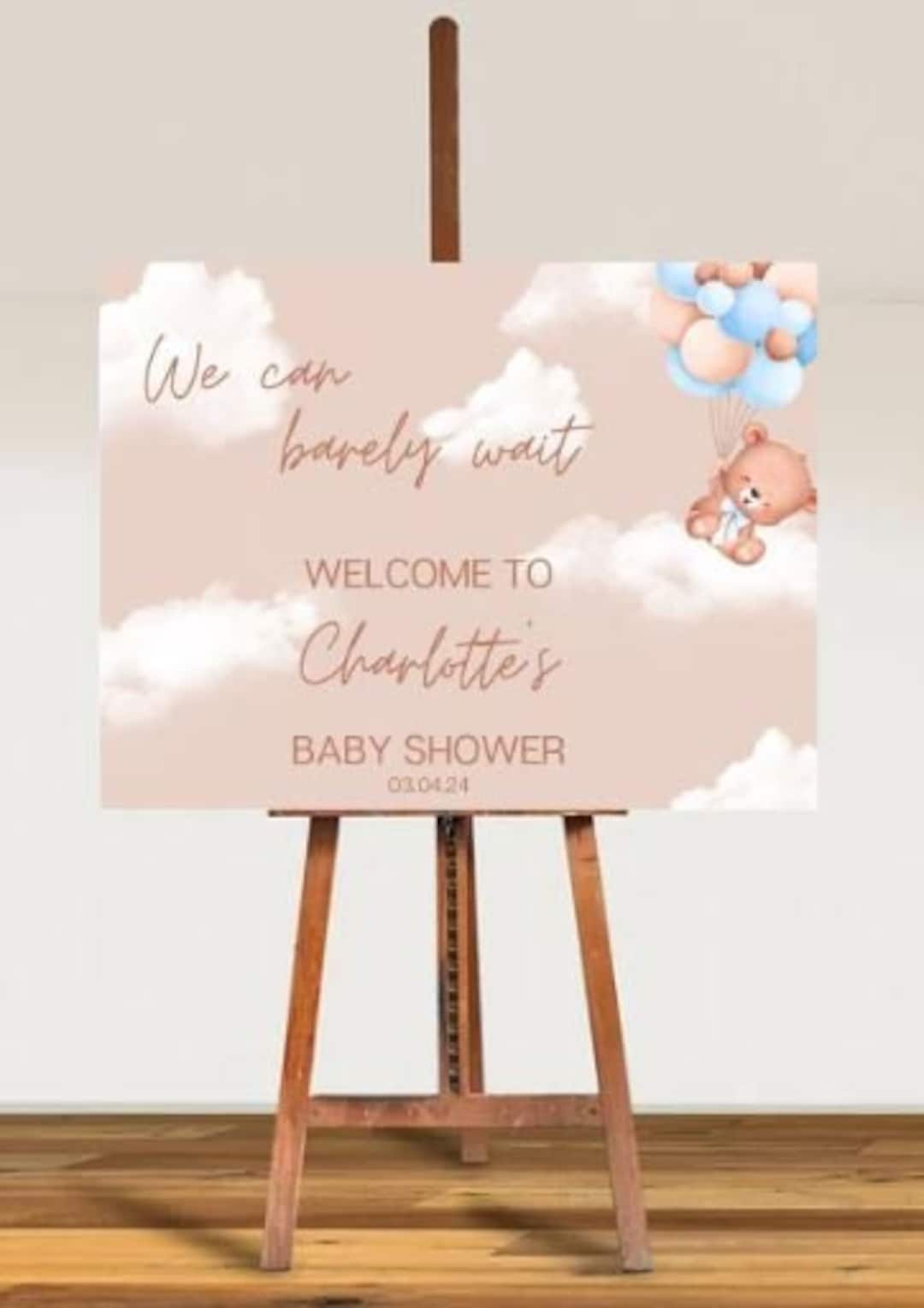 We Can Barely Wait Baby Shower Sign - Etsy