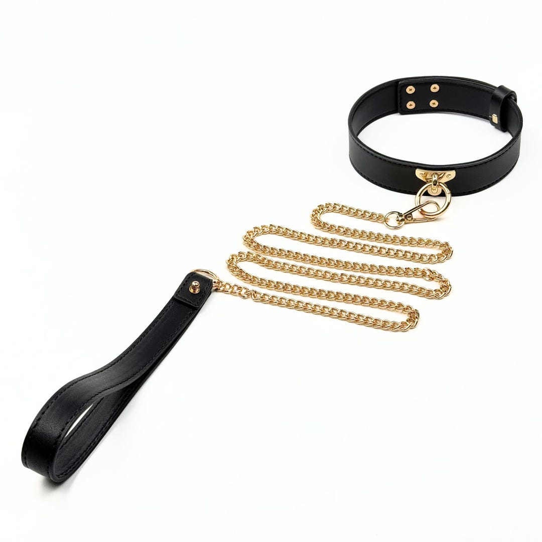 Adjustable Choker & Chain Leash Kit, Handmade Collar Set of Genuine ...