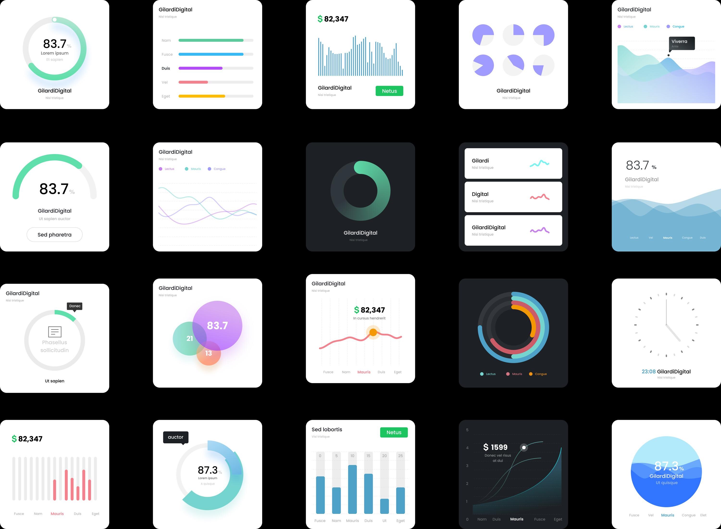 Presenting Data UI Kit | for Freelancers, UX/UI Designers, Web ...