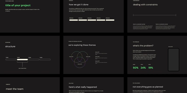 Figma Case Study Template | Light and Dark Minimalist Template | for ...