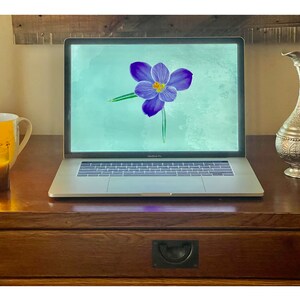 Desktop Wallpaper - Digital Wallpaper - Spring Flower - Etsy