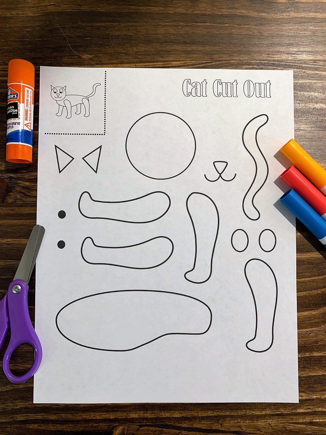 Printable Animal Cutout Pack for Kids, Kids Cut-out Craft Sheets, PDF ...