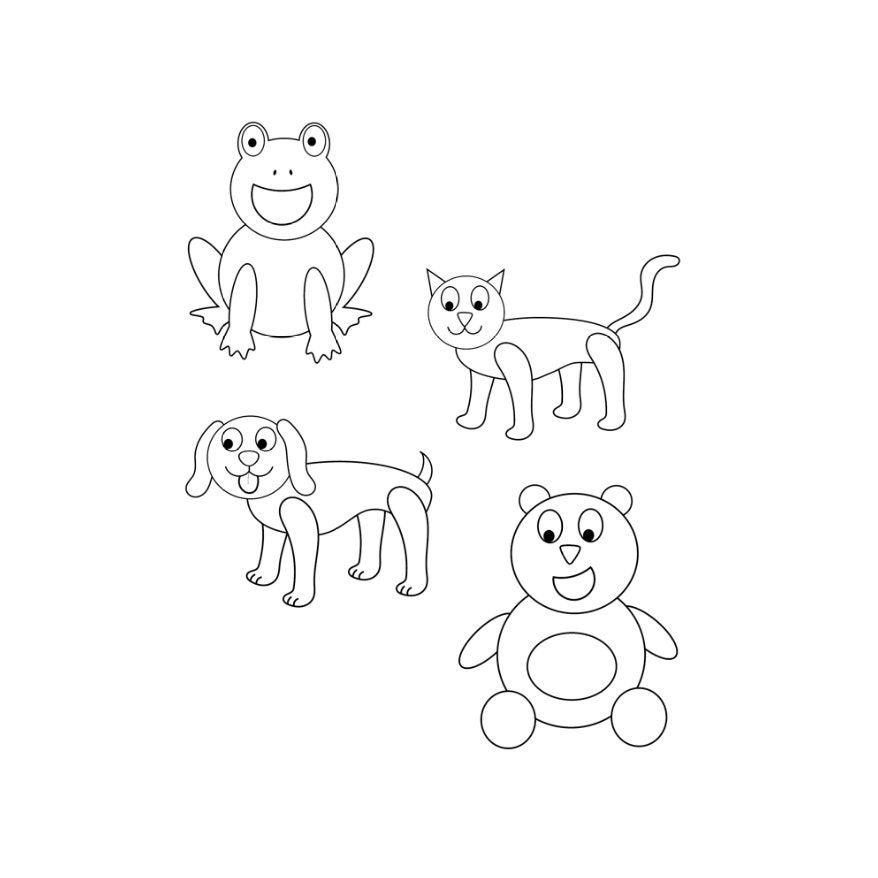 Printable Animal Cutout Pack for Kids, Kids Cut-out Craft Sheets, PDF ...