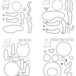 Printable Animal Cutout Pack for Kids, Kids Cut-out Craft Sheets, PDF ...