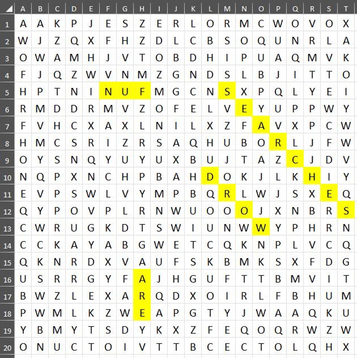 Excel Word Search Generator, Word Search, Microsoft Excel Macro Enabled ...