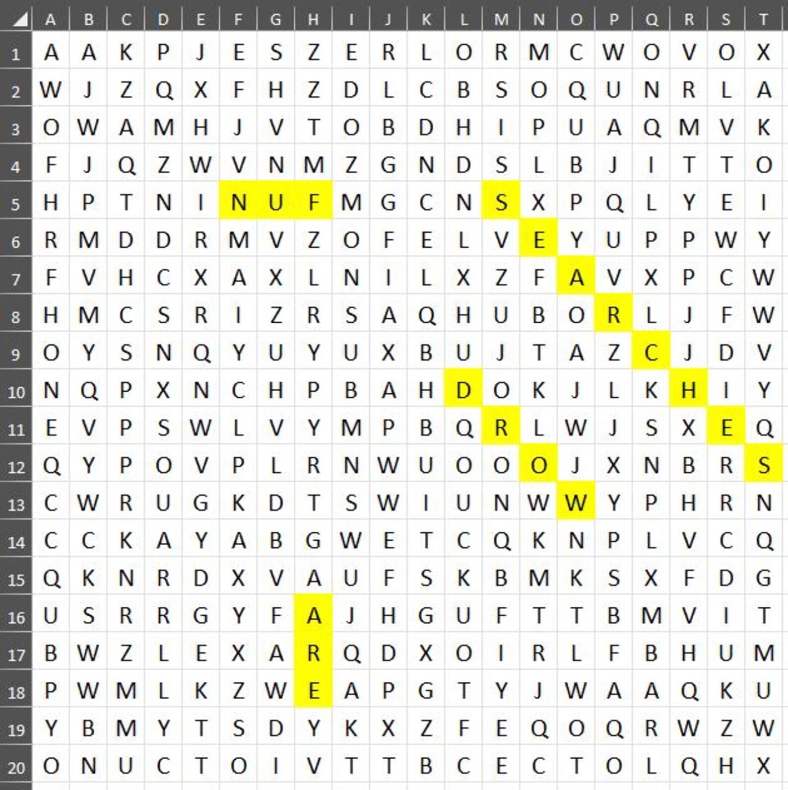 Excel Word Search Generator, Word Search, Microsoft Excel Macro Enabled ...