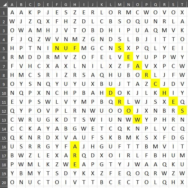 Excel Word Search Generator, Word Search, Microsoft Excel Macro Enabled ...