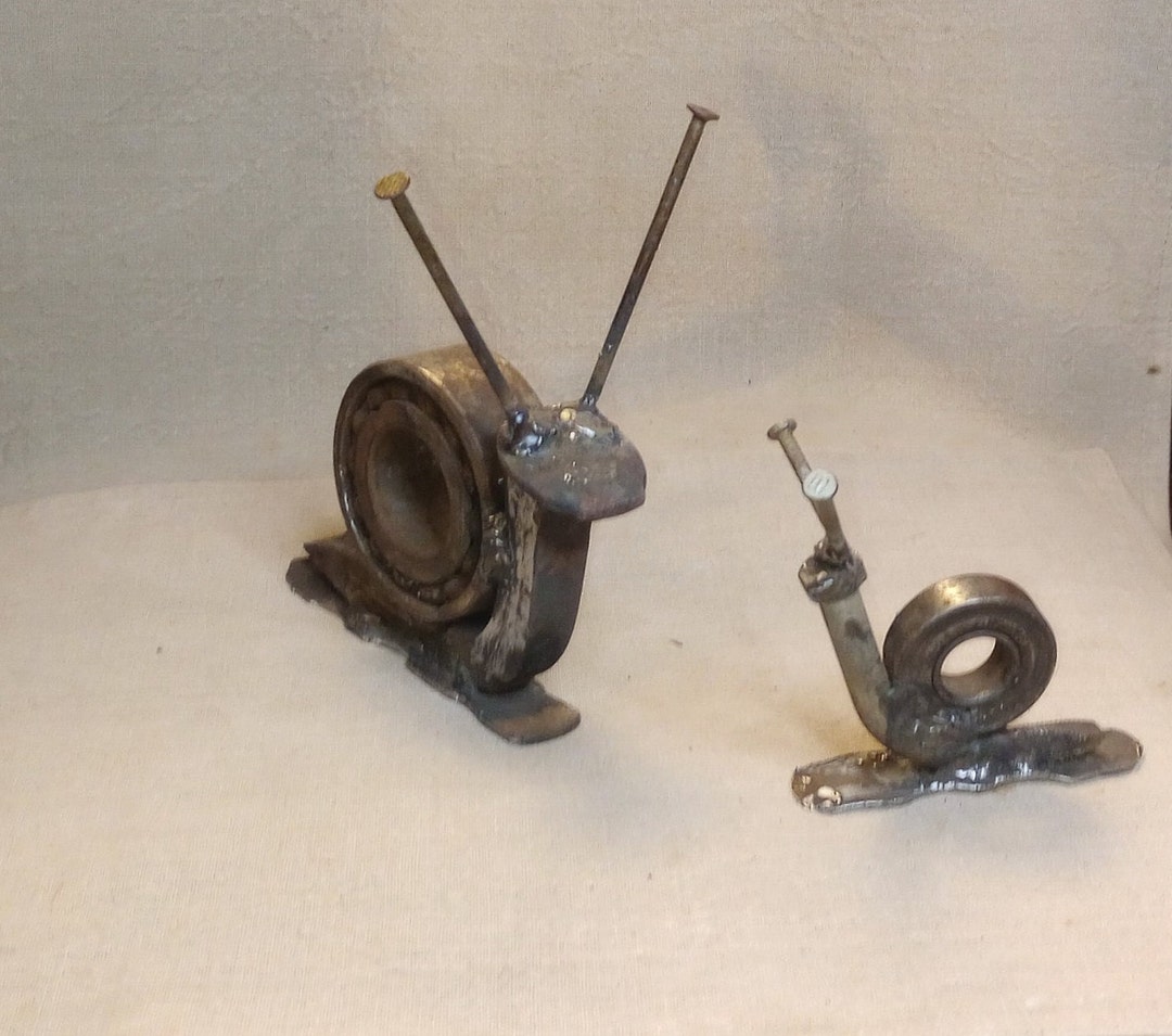 Scrap Metal Art Snail and Baby - Etsy