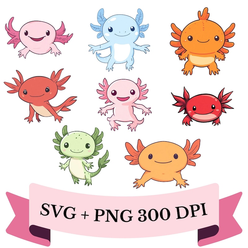 Axolotl Svg - Etsy