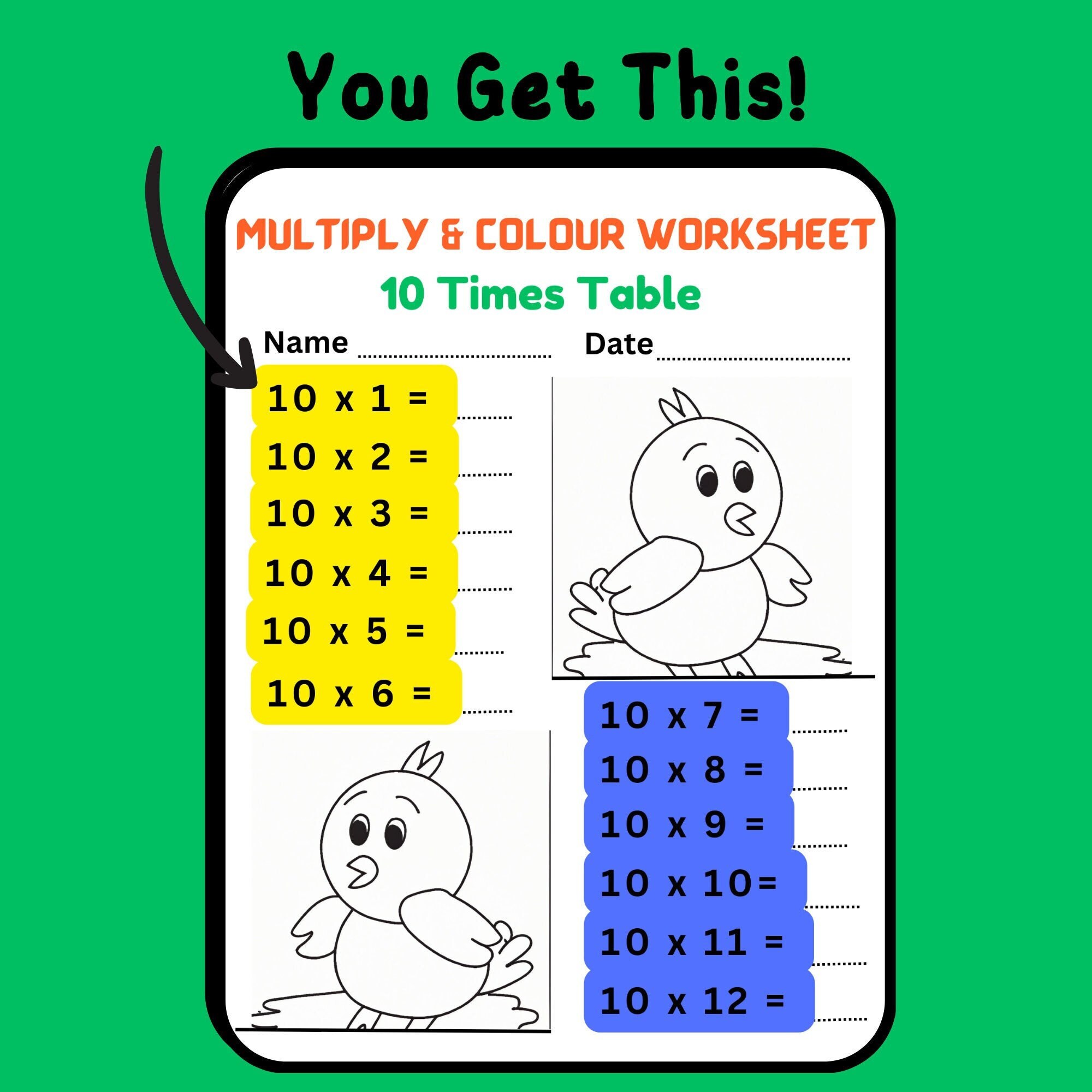 Three Times Table Fun Worksheets