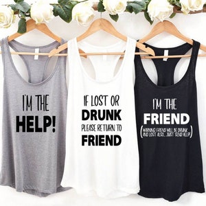 3 Drunk Best Friends Shirt Funny Matching Concert Tank Tops - Etsy