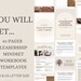 Leadership Mindset Workbook, Success Planner and Journal Template ...