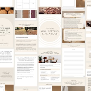 Leadership Mindset Workbook, Success Planner and Journal Template ...