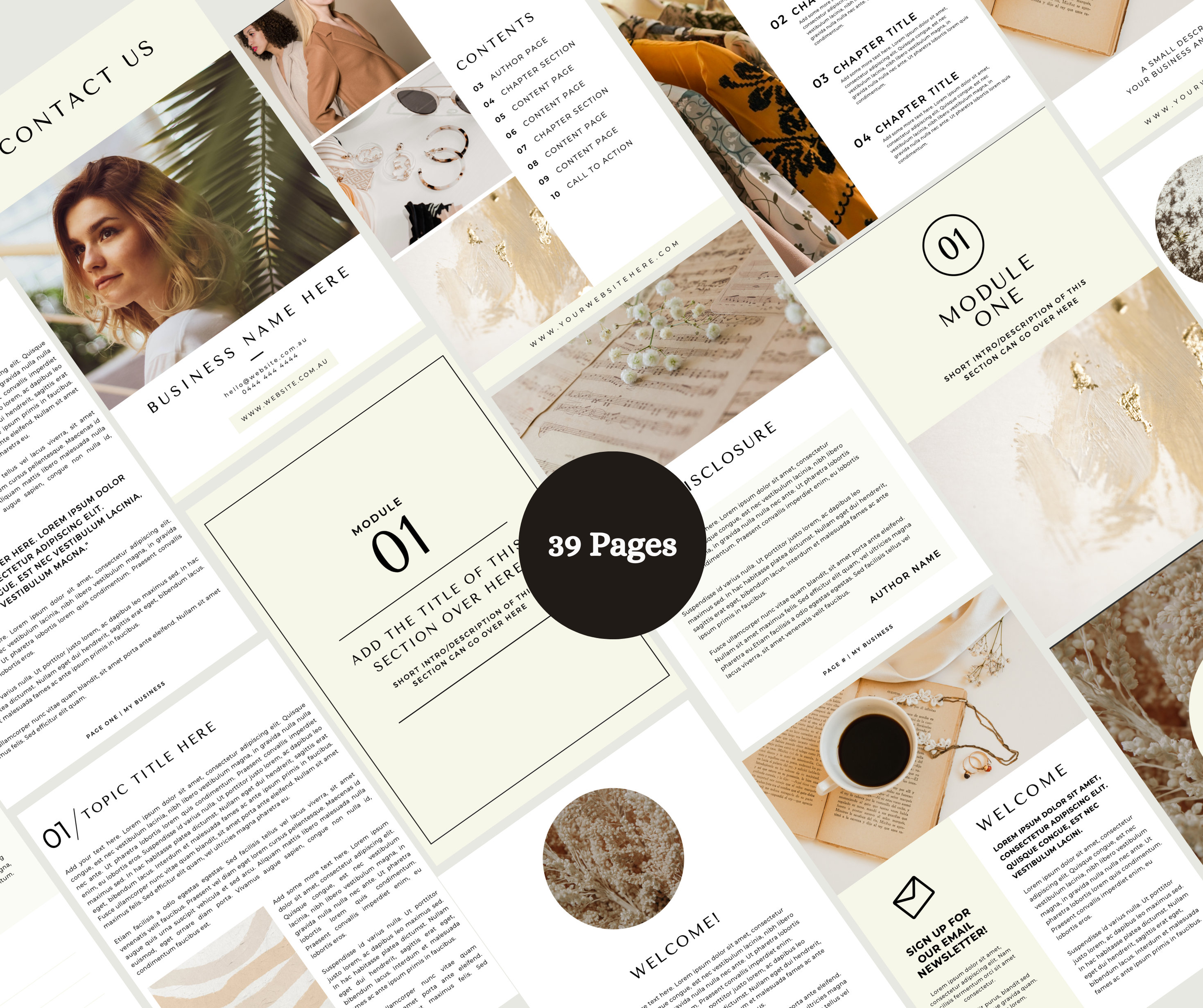 Workbook Template Canva | Course Workbook | Worksheet Template | Course Blogger Template | Lead ...