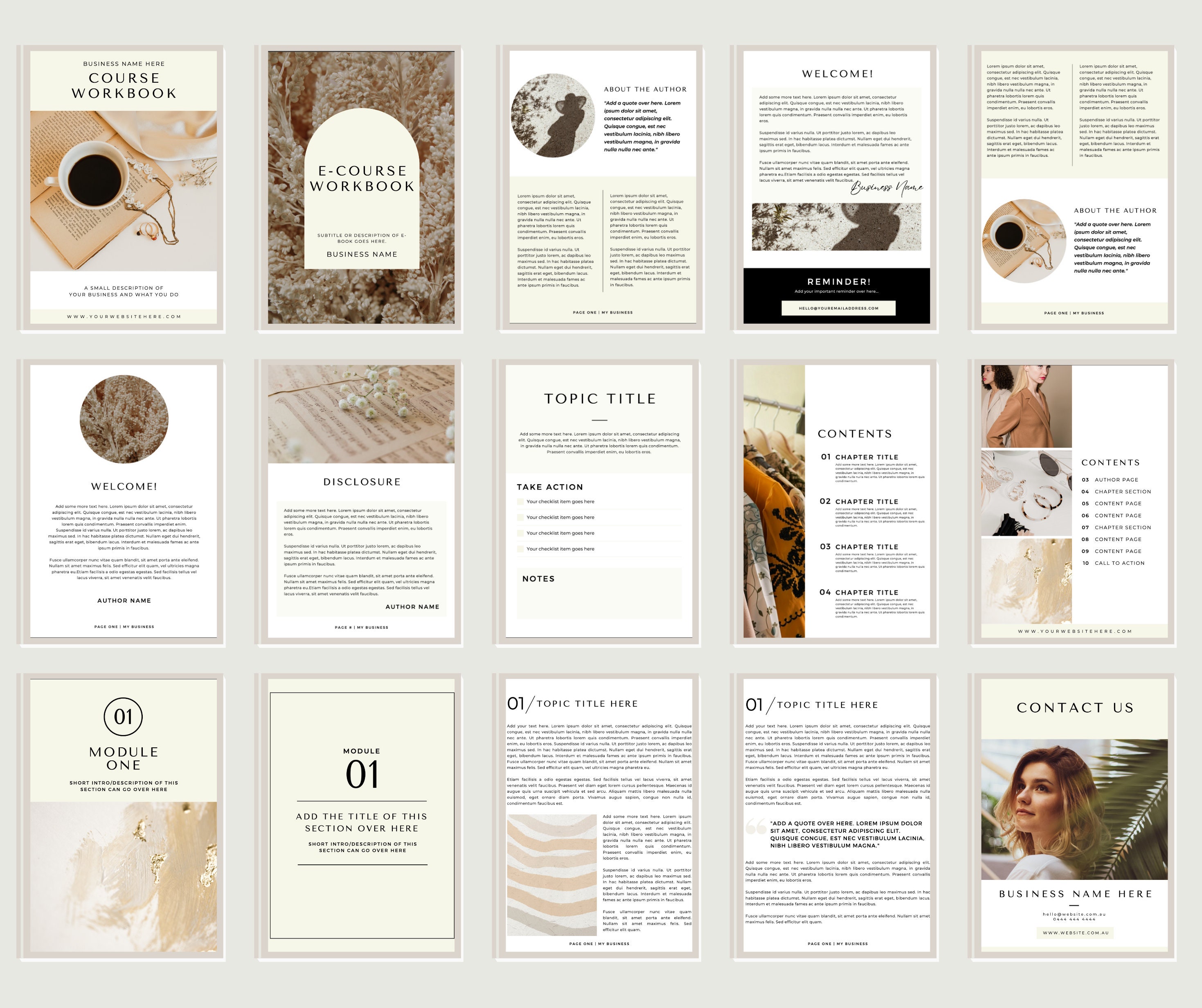 Workbook Template Canva | Course Workbook | Worksheet Template | Course Blogger Template | Lead ...