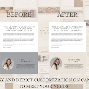 Leadership Mindset Workbook, Success Planner and Journal Template ...