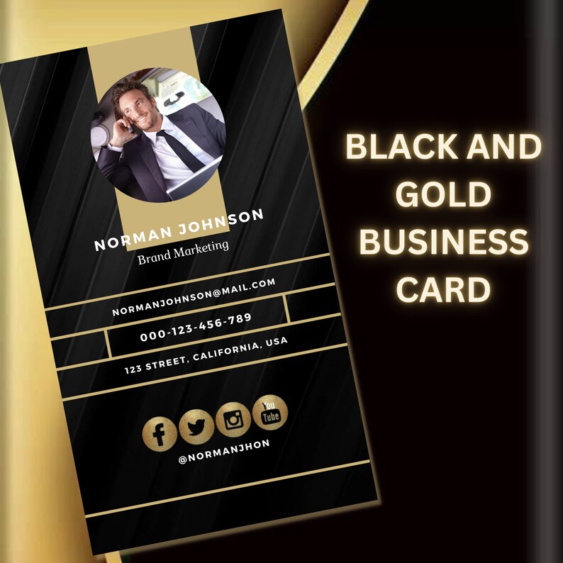 Editable Business Card Template: Modern VIP Design (PDF) - Etsy