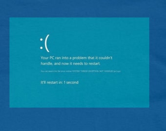 Windows 95 Blue Screen of Death T-shirt Bsod Unisex Jersey T-shirt ...