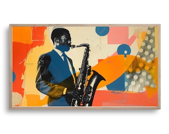 Samsung Frame TV Abstract Art, Modern Art, Jazz Band, Colorful Painting ...