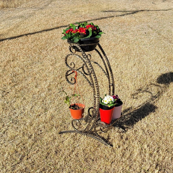 Decorative Wrought Iron Plant Stand - Etsy