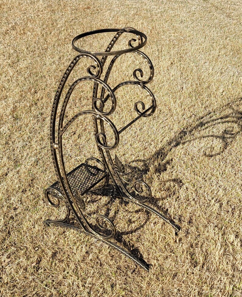 Decorative Wrought Iron Plant Stand - Etsy