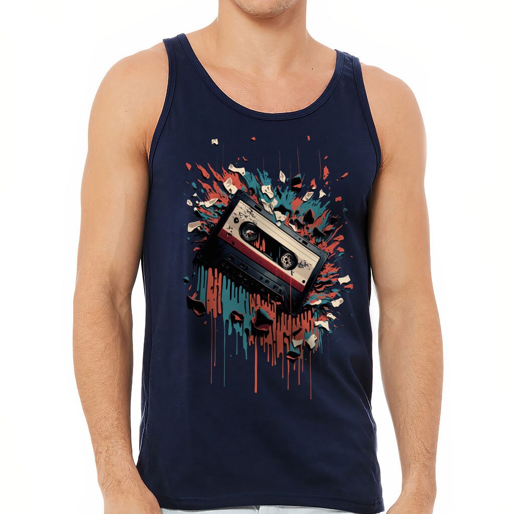 Cassette Tank Music Themed Workout Tank Printed Jersey Tank - Etsy