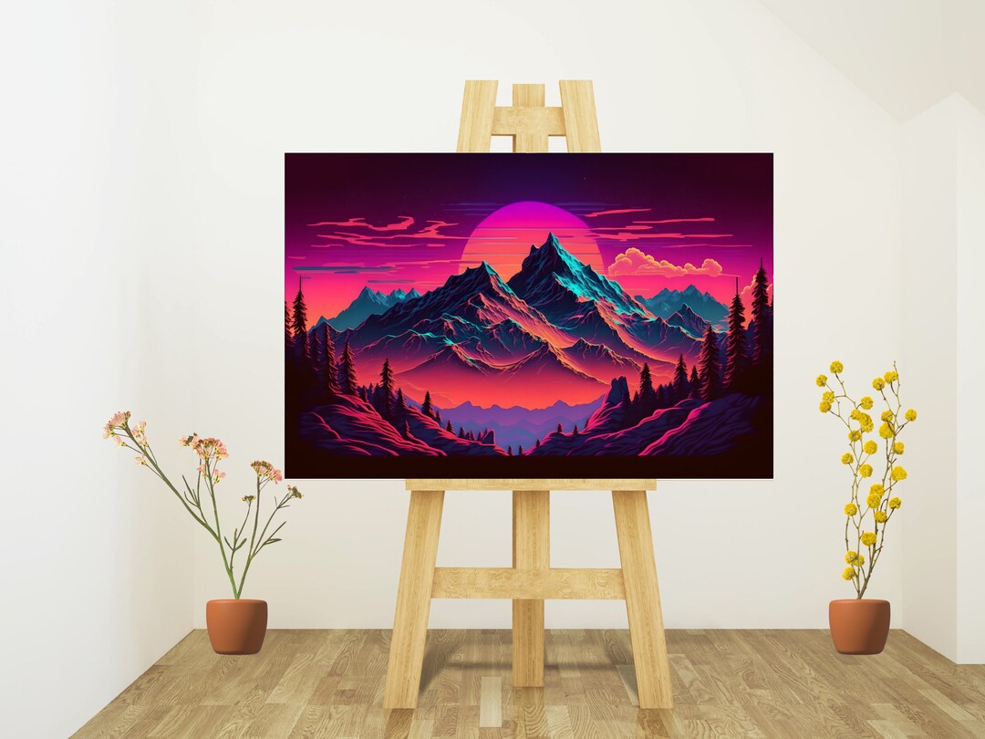 Technicolor Tranquility Printable Poster Digital Art Instant Download ...