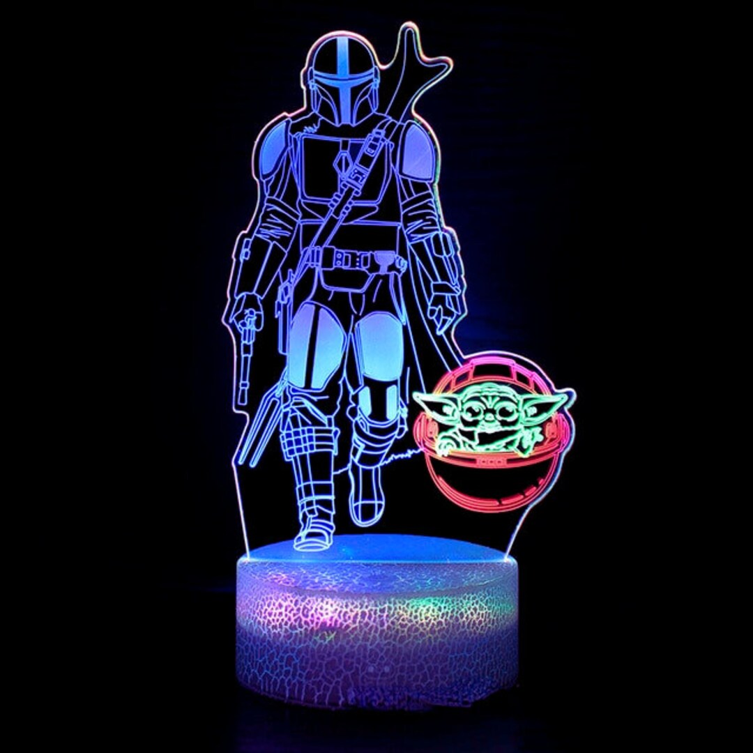 Star Wars Lights the Mandalorian Lights Din Djarin Light Darth Vader ...