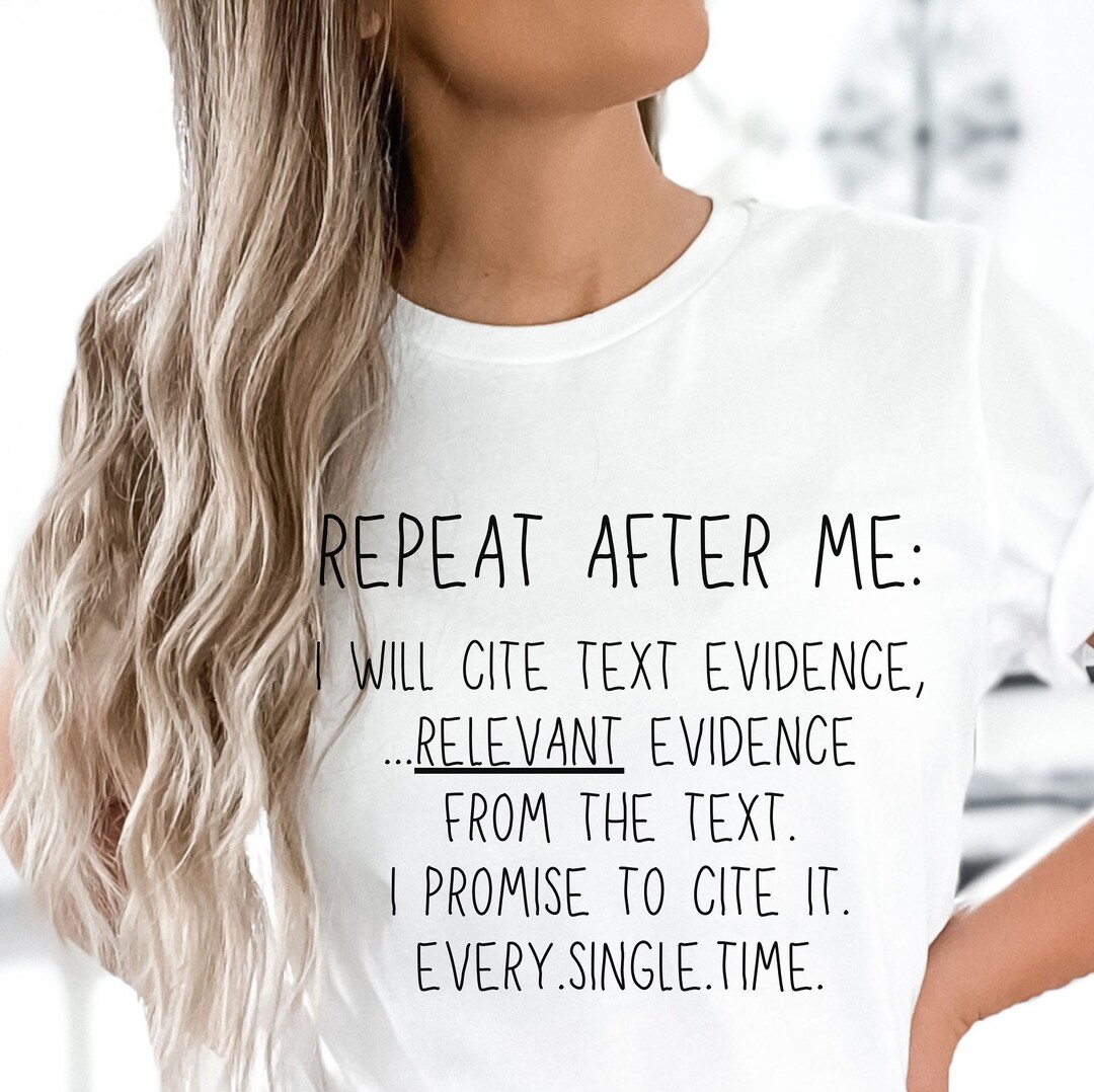 Text Evidence Shirt Prove It Text Evidence Teacher Tshirt - Etsy