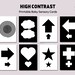 Printable Basic Shape Black and White Flashcard for Newborn Baby,high ...