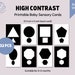Printable Basic Shape Black and White Flashcard for Newborn Baby,high ...
