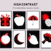 Printable Red Black White Flashcard for Newborn Baby,high Contrast ...