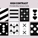 Printable Basic Shape Black and White Flashcard for Newborn Baby,high ...