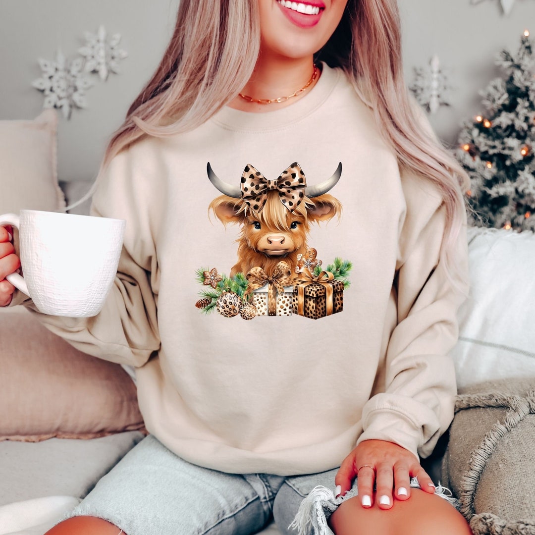 Cow Sweatshirt, Western Sweatshirt, Cute Cow Shirt, Cow Crewneck ,cow ...