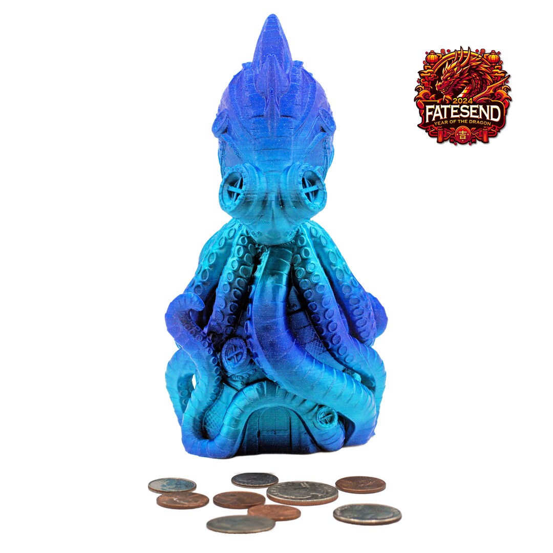 Steampunk Octopus Bank Custom 3D Print Kraken Gift for Industrial ...