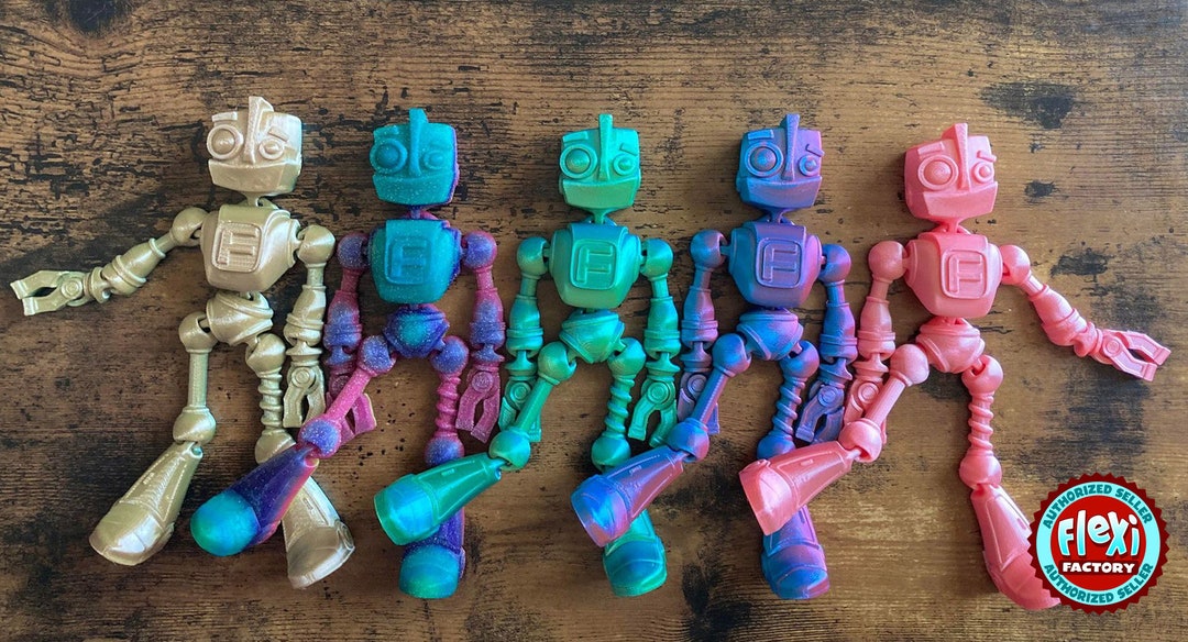 Articulating 3D Robot Fidget Toy, 2 Pack, Birthday Gift for Him Kids ...