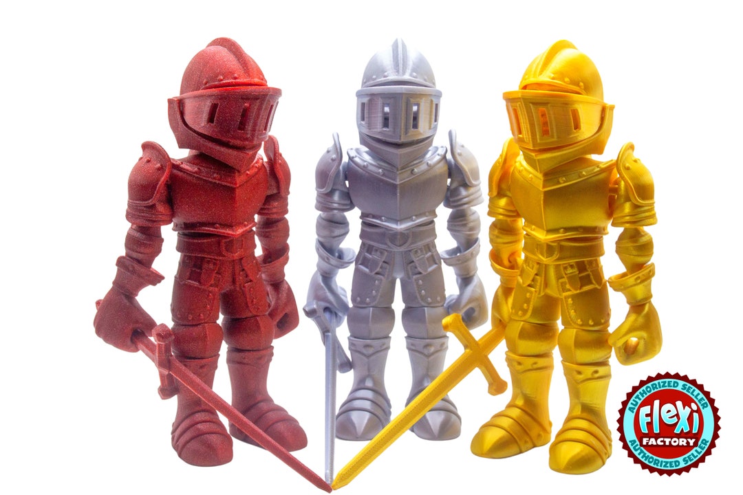 Knight Poseable Articulated Figure Custom Print Fidget Desk - Etsy