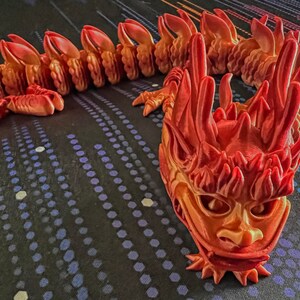 Custom 3D Printed Imperial Dragon Figure, Articulating Poseable Fidget ...